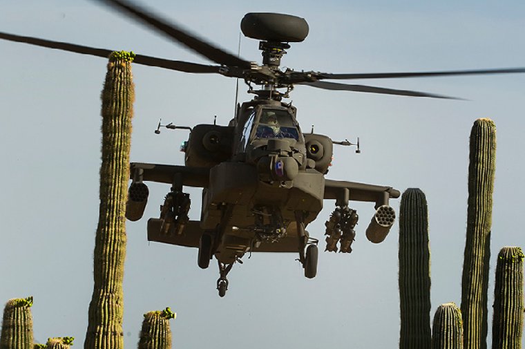 apache helicopter front view